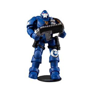 mcfarlane toys warhammer 40,000 ultramarines reiver with bolt carbine & base 7" action figure