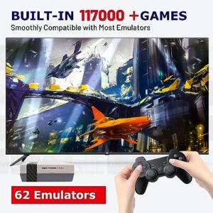 Kinhank 117,000+ Video Games, Retro Game Console 256GB,Super Console X Cube Game Consoles Support 4K HD Output,4 USB Port,Up to 5 Players,LAN/WiFi,2 Gamepads,Best Gifts(256GB)