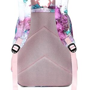 Abshoo Lightweight Galaxy School Backpacks for Teen Girls Backpack with Lunch Bag (A Galaxy)