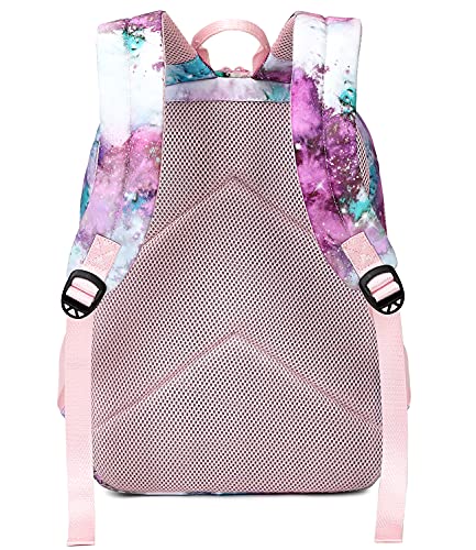 Abshoo Lightweight Galaxy School Backpacks for Teen Girls Backpack with Lunch Bag (A Galaxy)