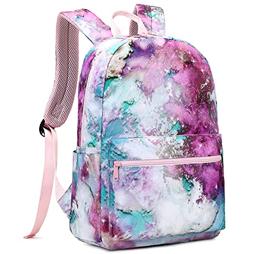 Abshoo Lightweight Galaxy School Backpacks for Teen Girls Backpack with Lunch Bag (A Galaxy)