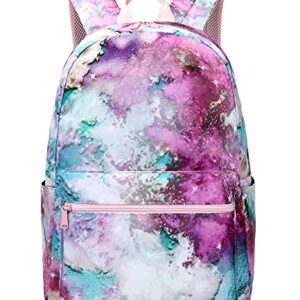 Abshoo Lightweight Galaxy School Backpacks for Teen Girls Backpack with Lunch Bag (A Galaxy)