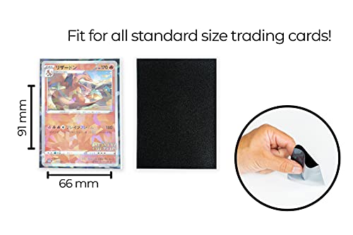 Premium Preferred Protection 100 Black Holographic Card Sleeves Perfect Fit Shiny Trading Card Standard Size Pokemon Sleeves | Fits Metazoo, Magic The Gathering, Dragon Ball Super