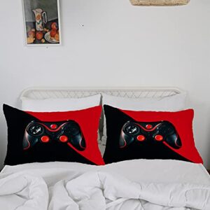 AILONEN Gamer Comforter Sets for Teen Boys, Gaming Bedding Sets Twin Set,Video Game Bedspread,Game Duvet,Gamepad Bed Set,Controller Quilt Set,3 Piece 1 Comforter and 2 Pillowcases