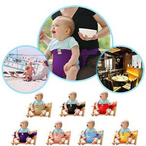 Lychee Harness Seat for High Chair Baby Feeding Safety Seat with Strap, Toddler Booster Harness Belt Portable Dining Seat Strap for Travel Home Restaurant Shopping (Black)