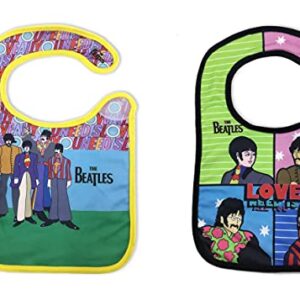 daphyls The Beatles, All You Need is Love, Extra Soft Meal Time Bibs 2 Pack