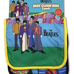 daphyls The Beatles, All You Need is Love, Extra Soft Meal Time Bibs 2 Pack