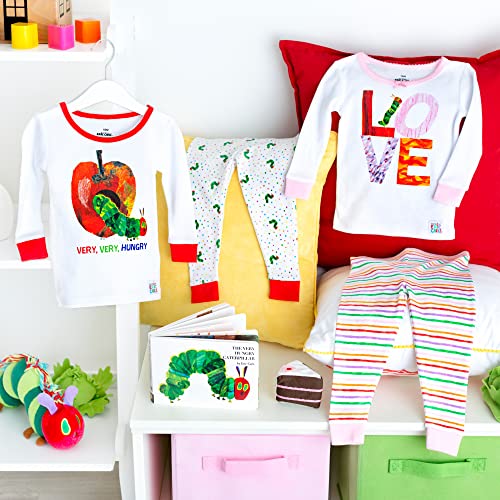 Baby Starters The Very Hungry Caterpillar 2-Piece Snug Fit Kids Pajamas (Cotton, White and Red, 5T)