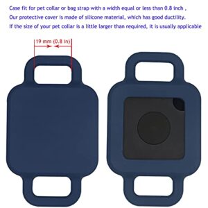 Dog Collar Tag Holder for Tile Pro,GPS Finder Cat Dog Collar Pet Loop,Dog GPS Tag Protects Device Anti-Lost Anti-Scratch,Protective Silicone Cover for Tile Pro Tracking (Black)