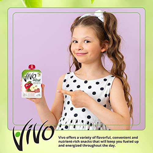 Vivo Mifrut Pear Puree Pouch / Compota de Pera - Convenient Fruit Pouches with Real Pear Puree for Snack Time or as Part of a Meal, Fruit Snack Pouch with Pear Puree, 1 Whole Fruit Portion Per Pouch (18-Pack)