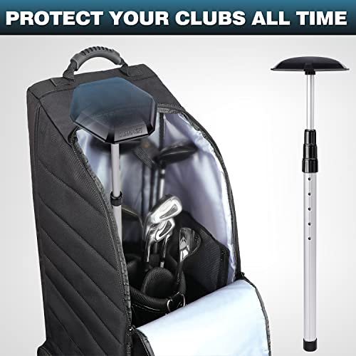 Champkey PRO Golf Travel Bag Support System - Hexagon Anti-Impact Support Cover and Aluminum Alloy Rod Golf Support Stick - Excellent Durability and Stability Golf Support Rod