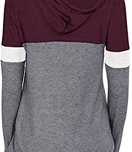 Womens Tops Long Sleeve Shirts Fall Sweatshirts Lightweight Sweaters Sports Hoodies Fashion Clothes Ladies Casual Tunics Loose Fitting Tees Blouses Black Gray M