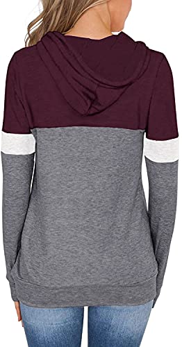 Womens Tops Long Sleeve Shirts Fall Sweatshirts Lightweight Sweaters Sports Hoodies Fashion Clothes Ladies Casual Tunics Loose Fitting Tees Blouses Black Gray M