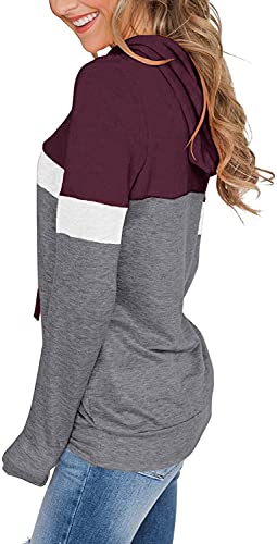 Womens Tops Long Sleeve Shirts Fall Sweatshirts Lightweight Sweaters Sports Hoodies Fashion Clothes Ladies Casual Tunics Loose Fitting Tees Blouses Black Gray M