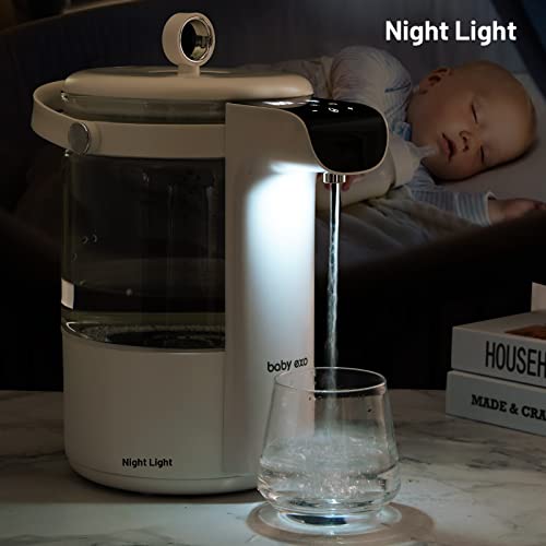 Babyexo Bottle Warmer Formula Water Dispenser-Make Warm Formula Bottle Instantly,Dispenses Warm Water 24/7,Electric Formula Water Dispenser Kettle with Temperature Control-White Home Water Boiler