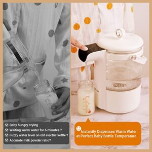 Babyexo Bottle Warmer Formula Water Dispenser-Make Warm Formula Bottle Instantly,Dispenses Warm Water 24/7,Electric Formula Water Dispenser Kettle with Temperature Control-White Home Water Boiler