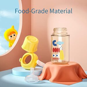 POTATO Sippy Cup For Toddlers with Straw Spill Proof, PPSU Learner Cup with Handle for Baby 1 year old, Water Bottle with weighted ball, 10 Ounce Yellow