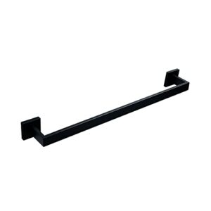 banolux bath towel holder thicken 24 inch single towel bar for bathroom, bathroom accessories heavy duty wall mounted, matte black