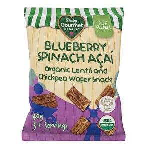 Baby Gourmet Organic Puff Snacks - Blueberry Spinach Açai - (1.4 Oz) 4-Pack