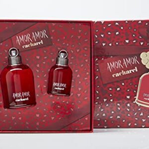 Cacharel Amor Amor Gift Set for Women, Eau de Parfum Spray Perfume 3.4 Fl. Oz. and 1.0 Fl. Oz.