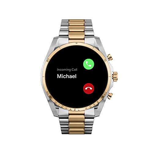 Michael Kors Men's & Women's Gen 6 44mm Touchscreen Smart Watch with Alexa Built-In, Fitness Tracker, Sleep Tracker, Heart Rate Monitor, GPS, Music Control, Smartphone Notifications (Model: MKT5133V)