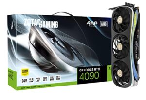 zotac gaming geforce rtx 4090 amp extreme airo 24gb gddr6x 384-bit 21 gbps pcie 4.0 graphics card, icestorm 3.0 advanced cooling, spectra 2.0 rgb lighting, zt-d40900b-10p