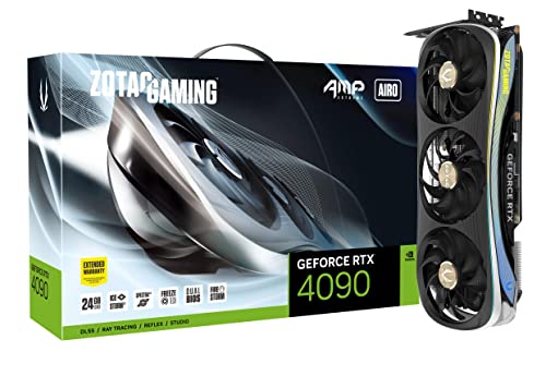 ZOTAC Gaming GeForce RTX 4090 AMP Extreme AIRO 24GB GDDR6X 384-bit 21 Gbps PCIE 4.0 Graphics Card, IceStorm 3.0 Advanced Cooling, Spectra 2.0 RGB Lighting, ZT-D40900B-10P