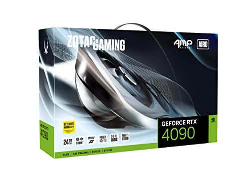 ZOTAC Gaming GeForce RTX 4090 AMP Extreme AIRO 24GB GDDR6X 384-bit 21 Gbps PCIE 4.0 Graphics Card, IceStorm 3.0 Advanced Cooling, Spectra 2.0 RGB Lighting, ZT-D40900B-10P