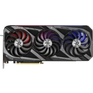 asus rog strix nvidia geforce rtx 3080 v2 oc edition gaming graphics card (pcie 4.0, 10gb gddr6x, lhr, hdmi 2.1, displayport 1.4a, axial-tech fan design, 2.9-slot, super alloy power ii, gpu tweak ii)