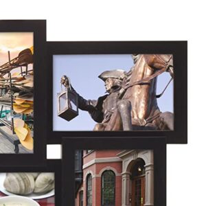 Melannco 12 Opening Collage Frame, Displays 4x6 and Six 6x4 Inch Photos, Black