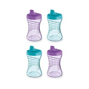 nuk fun grips hard spout sippy cup, 10 oz. | easy to hold toddler cup, 4pk