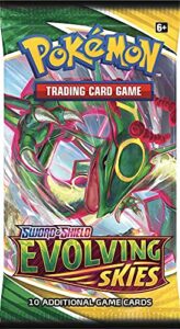 pokemon tcg: sword & shield evolving skies booster pack (10 cards)