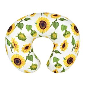 BxuanW Nursing Pillow Cover Stretchy Cotton Pillow Slipcovers for Breastfeeding Moms Two-Sided Design (Sunflower)