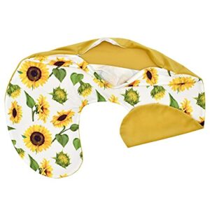 BxuanW Nursing Pillow Cover Stretchy Cotton Pillow Slipcovers for Breastfeeding Moms Two-Sided Design (Sunflower)