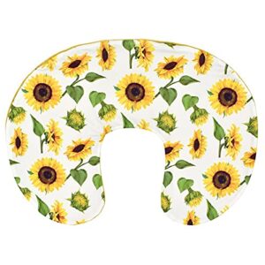 BxuanW Nursing Pillow Cover Stretchy Cotton Pillow Slipcovers for Breastfeeding Moms Two-Sided Design (Sunflower)