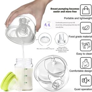 OPATER Wearable Breast Pump Hands Free Portable Electric Breast Pump with Massage Mode Wear Breast Pump with 16 Levels 4 Modes Suction Breastfeeding Pump,24mm