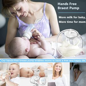 OPATER Wearable Breast Pump Hands Free Portable Electric Breast Pump with Massage Mode Wear Breast Pump with 16 Levels 4 Modes Suction Breastfeeding Pump,24mm