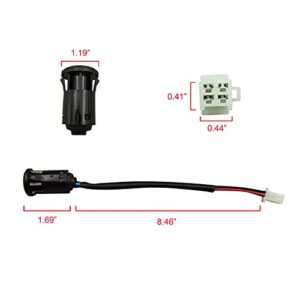 AUTQVA Ignition Switch for Chinese ATV, Key Ignition for Coolster Taotao Sunl Apollo, Key Switch Replacement for 50cc 70cc 90cc 110cc 125cc Scooters and Dirt Bikes, Pack of 2pcs, SS102-01