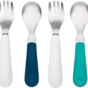 OXO Tot Training Fork and Spoon Set, Teal/Navy (2 Pack) …