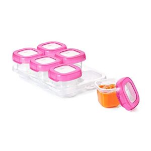 OXO Tot Baby Blocks Freezer Storage Containers, Pink, 2 Ounce Set of 12