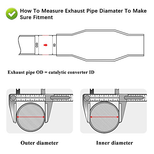 MAYASAF 2" Inlet/Outlet Universal Catalytic Converter, w/o O2 Port (EPA Compliant)