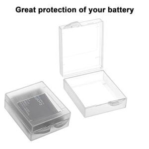 Cosmos Pack of 6 Plastic Protective Storage Case Boxes Holder Compatible with GoPro Hero Battery Frosted Clear Color