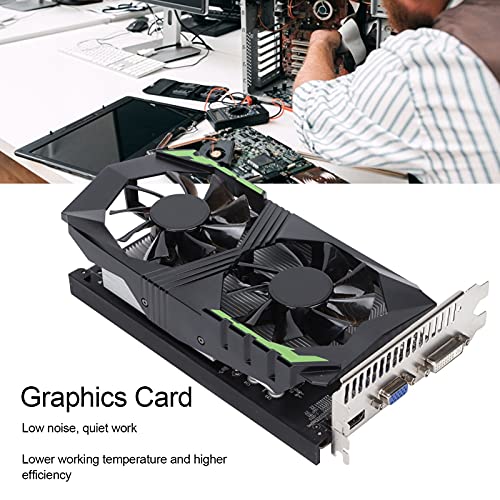 GEFORCE GTX 1050ti, 128bit 4GB Graphics Card, Automatic Recognition Video Memory Card, Low Noise and Quiet Work, Strong and Durable, with Long Service Life