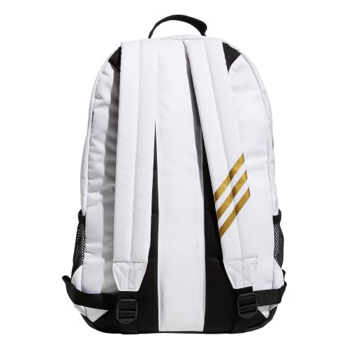 adidas Originals National 2.0 Backpack, White/Gold Metallic, One Size