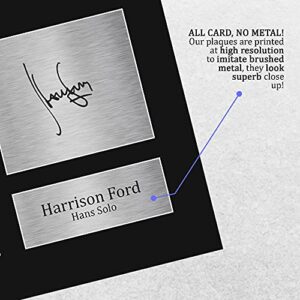 HWC Trading Harrison Ford Gift USL Signed Printed Autograph Star Wars Gifts Print Photo Picture Display - US Letter Size