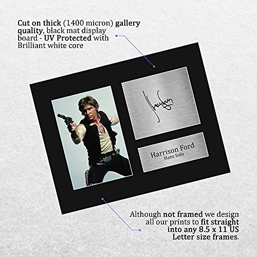 HWC Trading Harrison Ford Gift USL Signed Printed Autograph Star Wars Gifts Print Photo Picture Display - US Letter Size