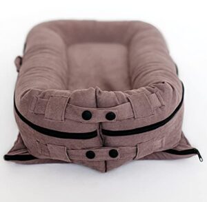 lounger cover by sofia amber – cover only for dockatot and sleepyhead deluxe + docks - baby nest sleep pod replacement extra cover - cocoa