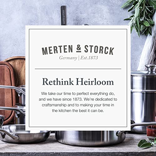 Merten & Storck Tri-Ply Stainless Steel 14 Piece Cookware Pots & Pans Set,Professional Cooking,Multi Clad,Measurement Markings,Drip-Free Pouring Edges,Durable Glass Lids,Induction,Oven&Dishwasher Safe