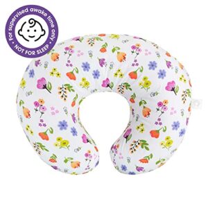 Boppy Nursing Pillow Original Support, Bright Blooms, Ergonomic Nursing Essentials for Bottle and Breastfeeding, Firm Hypoallergenic Fiber Fill, with Removable Nursing Pillow Cover, Machine Washable