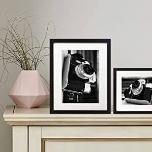 LUOFU 10x12 Picture Frames Set of 2,Black Picture Frame 10x12,Display Pictures 7x9 with Mat or 10x12 without Mat,Multi Photo Frames Collage for Wall Art Decorative or Tabletop Display